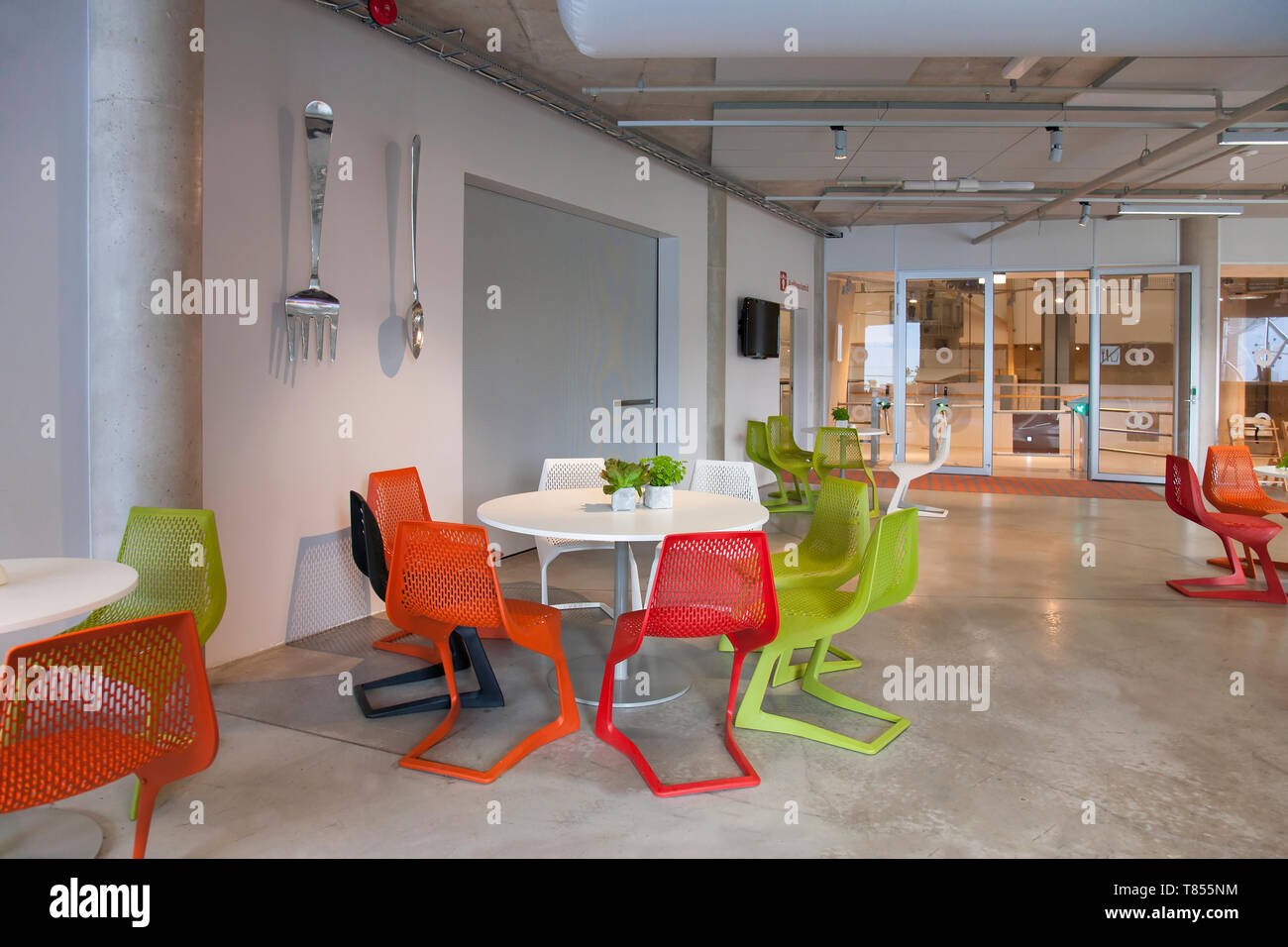 Cafe Seating in a Science Center Stock Photo - Alamy