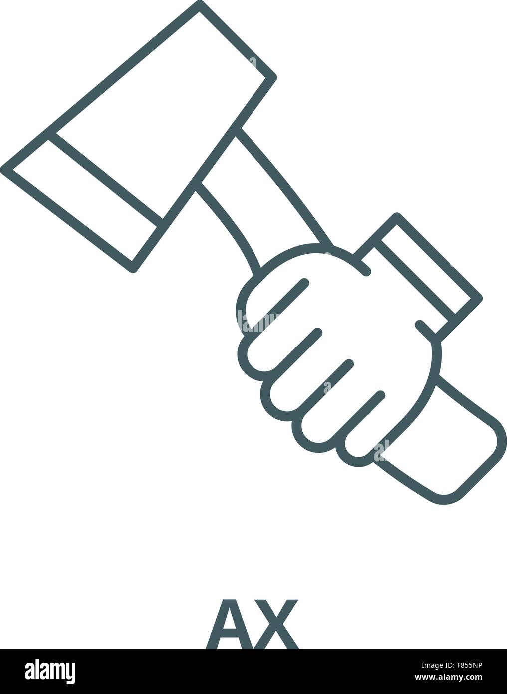 Ax vector line icon, linear concept, outline sign, symbol Stock Vector ...