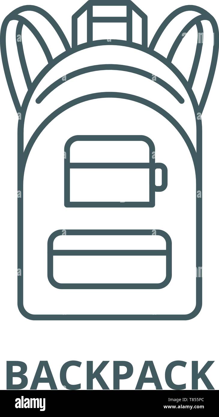 Backpack vector line icon, linear concept, outline sign, symbol Stock ...