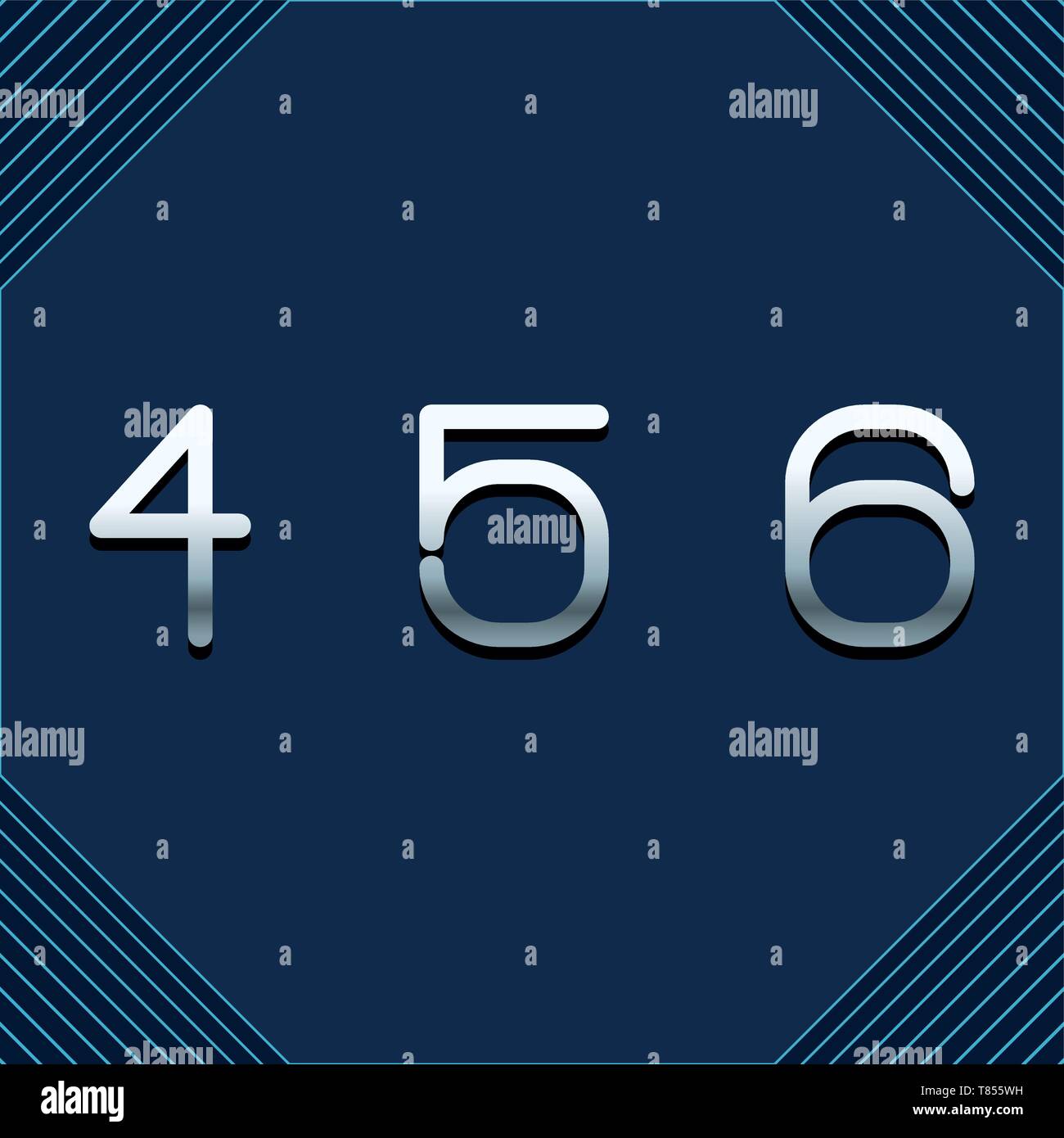 four five six Stock Vector Image & Art - Alamy