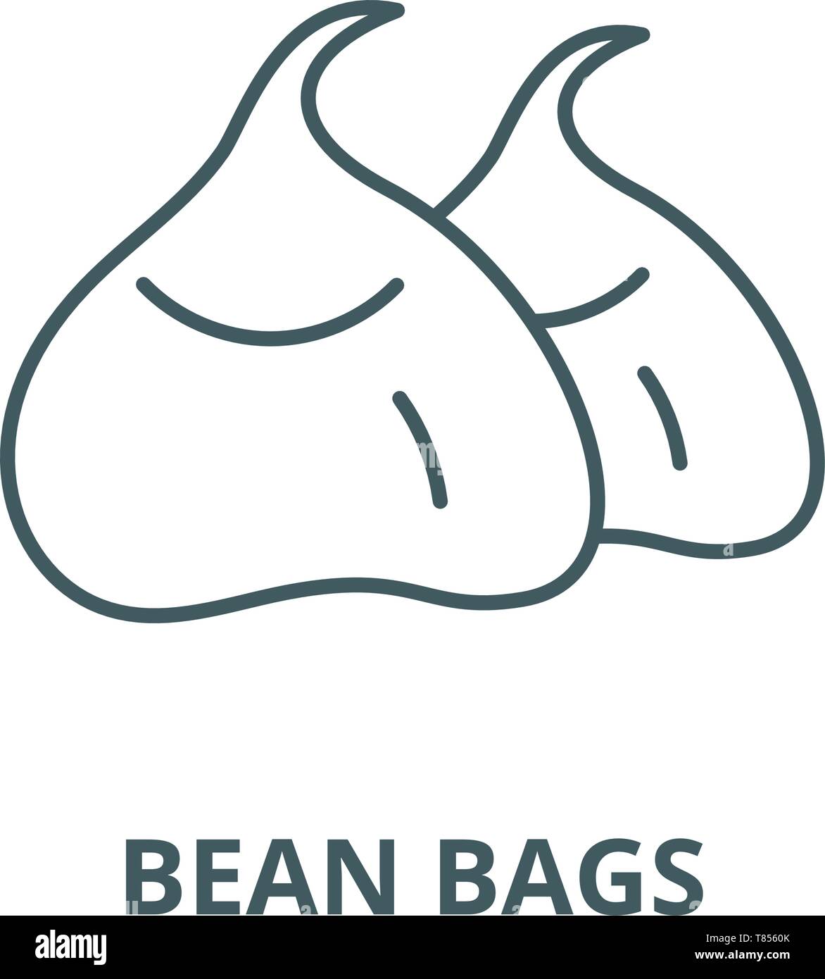 Bean bags vector line icon, linear concept, outline sign, symbol Stock ...