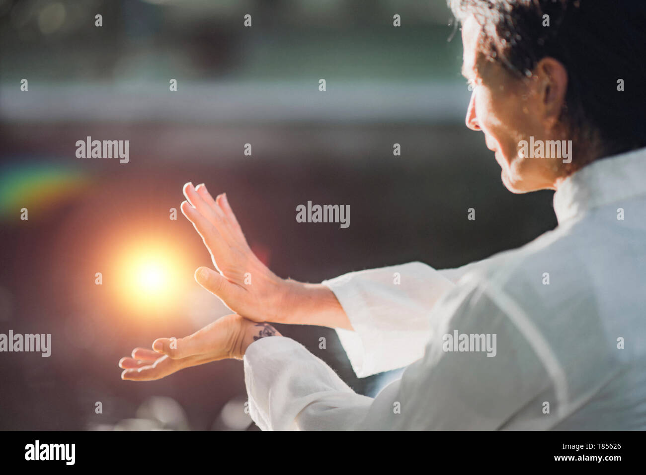 Tai Chi practice Stock Photo - Alamy