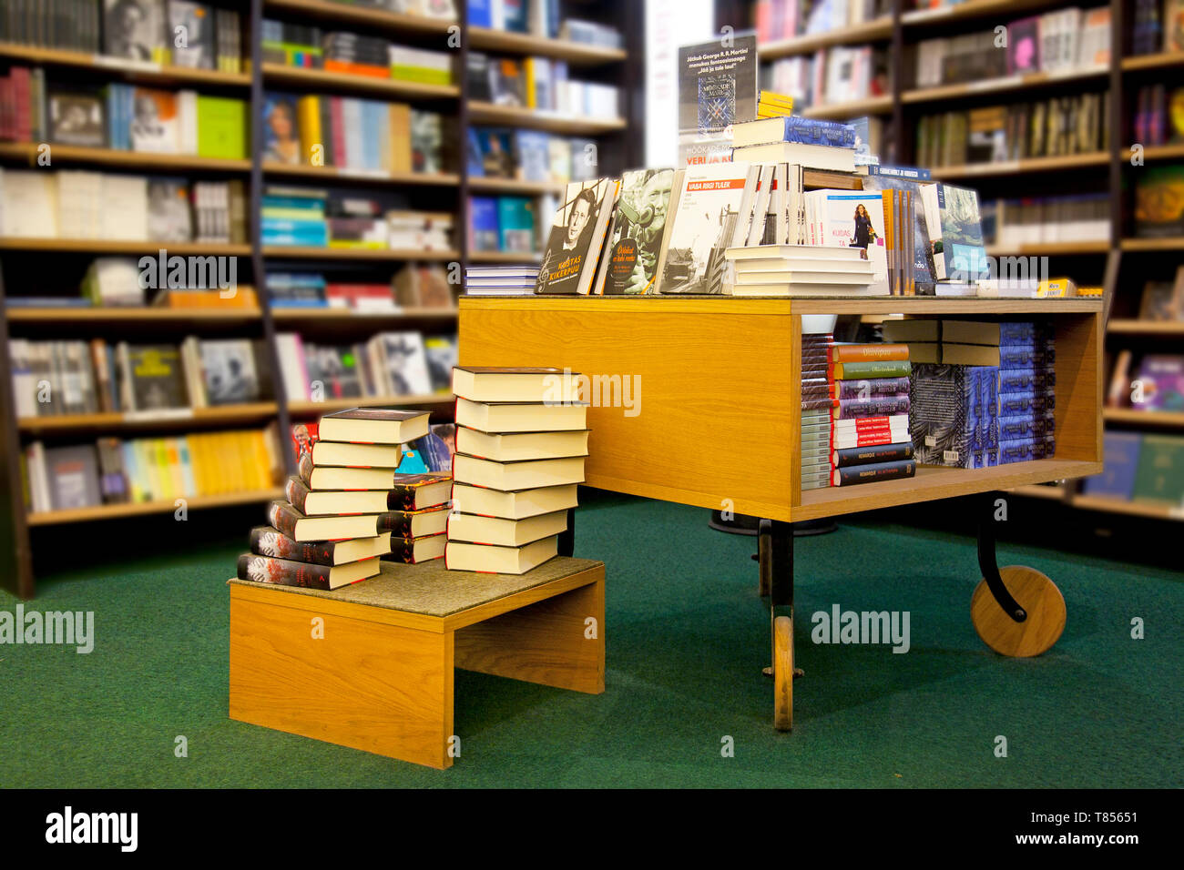 Books Displayed on a Modern Table Stock Photo - Alamy