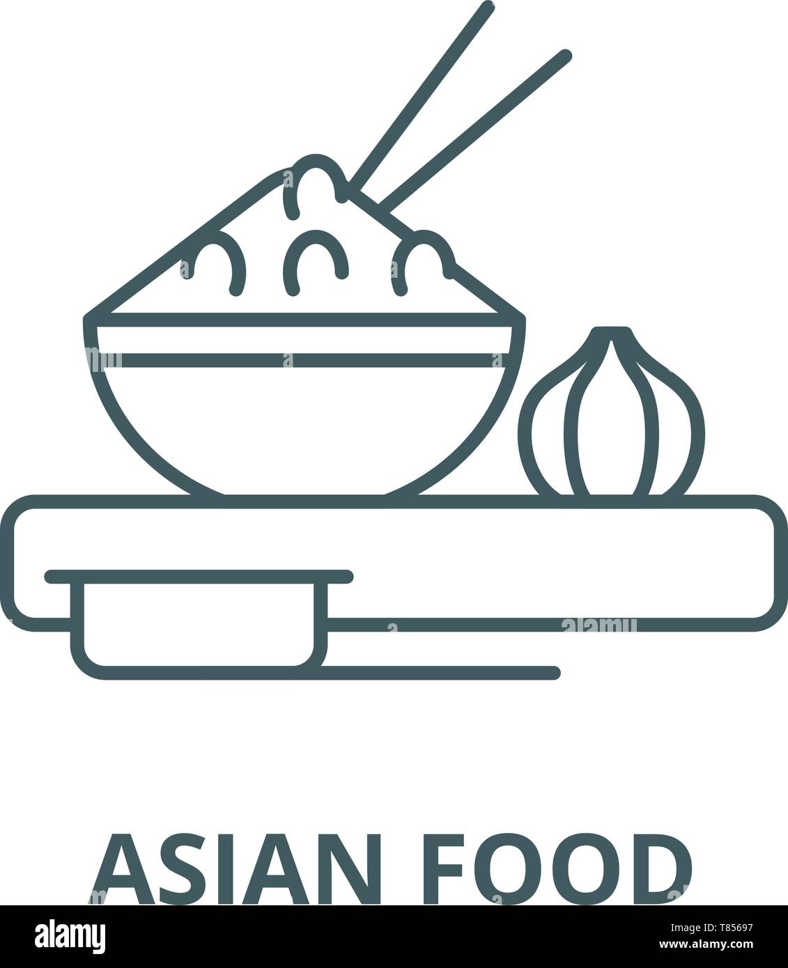 Asian food vector line icon, outline concept, linear sign Stock Vector ...
