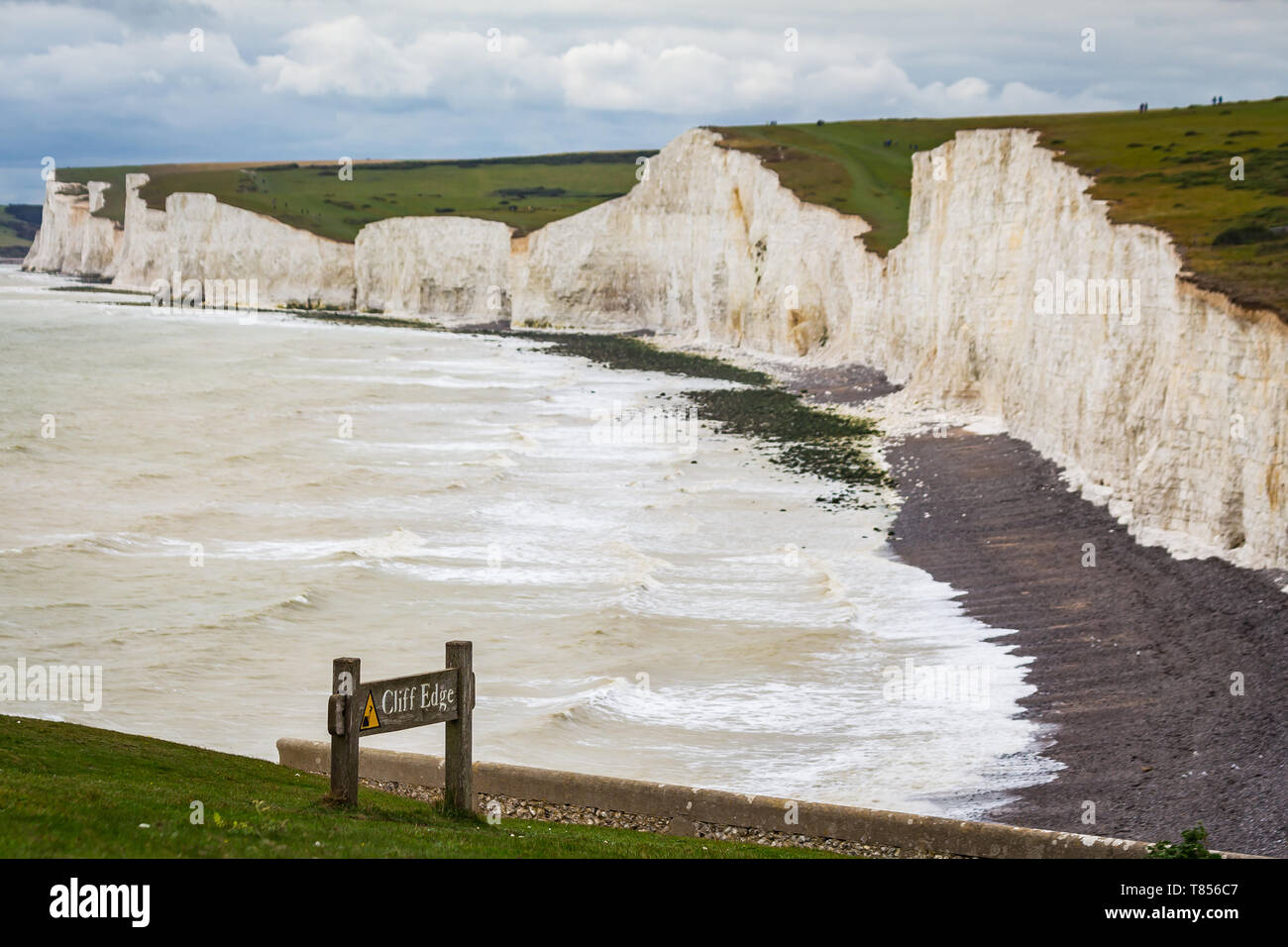 Crumbling Cliff Edge Warning Sign High Resolution Stock Photography and ...