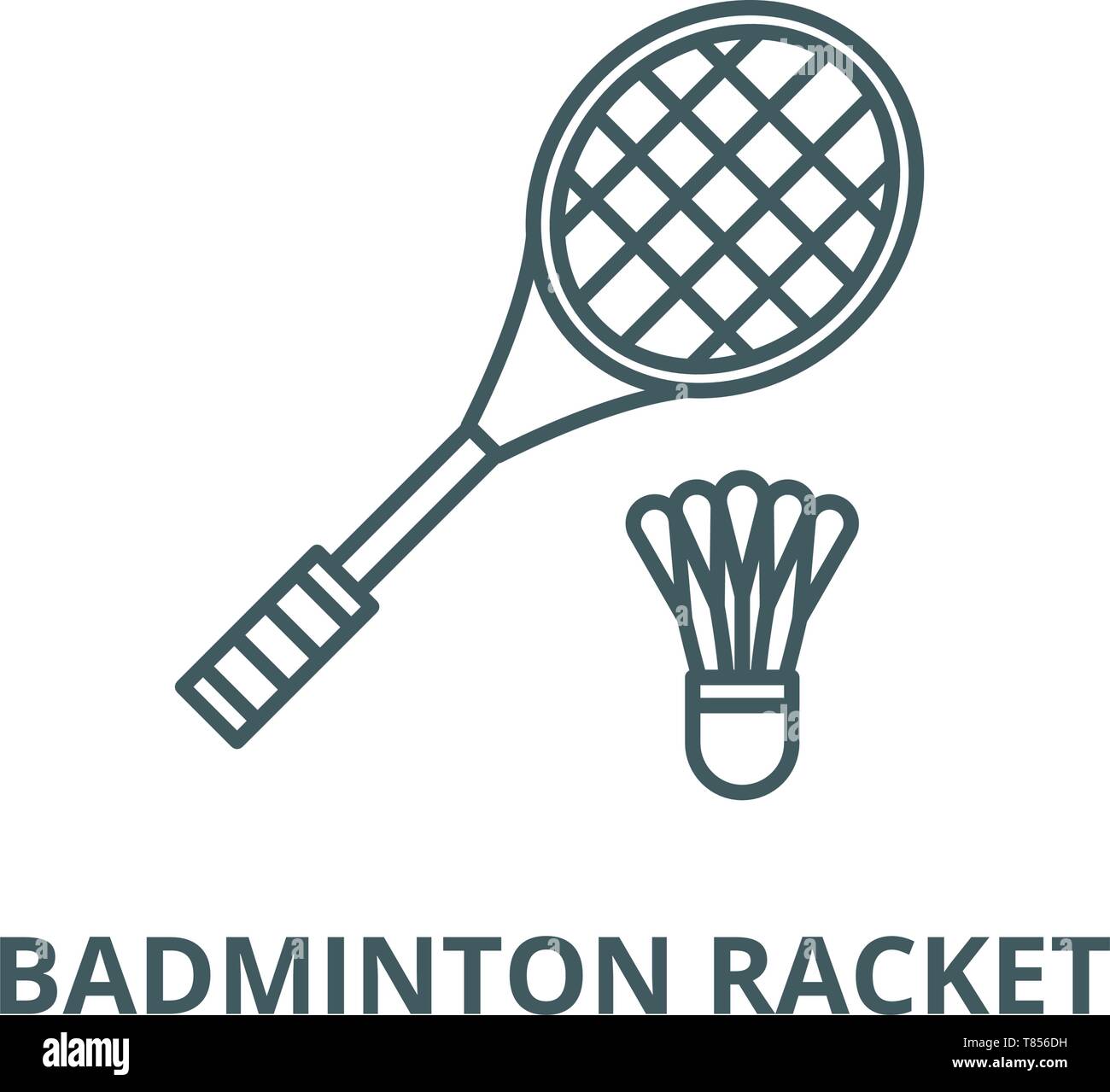 Badminton racket vector line icon, outline concept, linear sign Stock ...