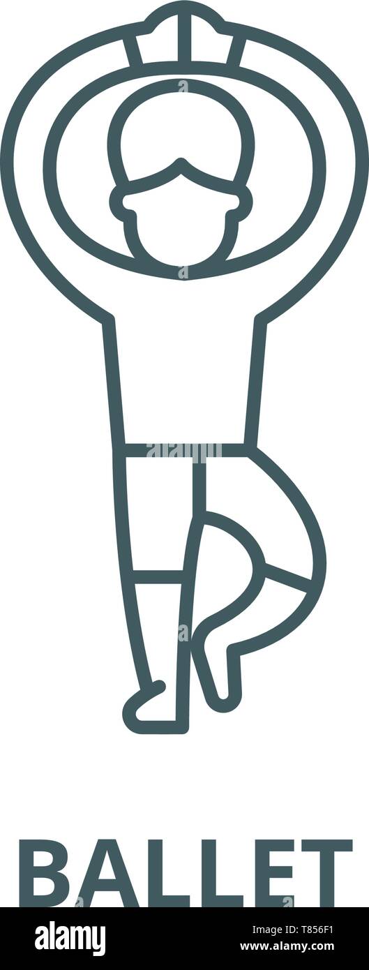 Ballet vector line icon, outline concept, linear sign Stock Vector ...