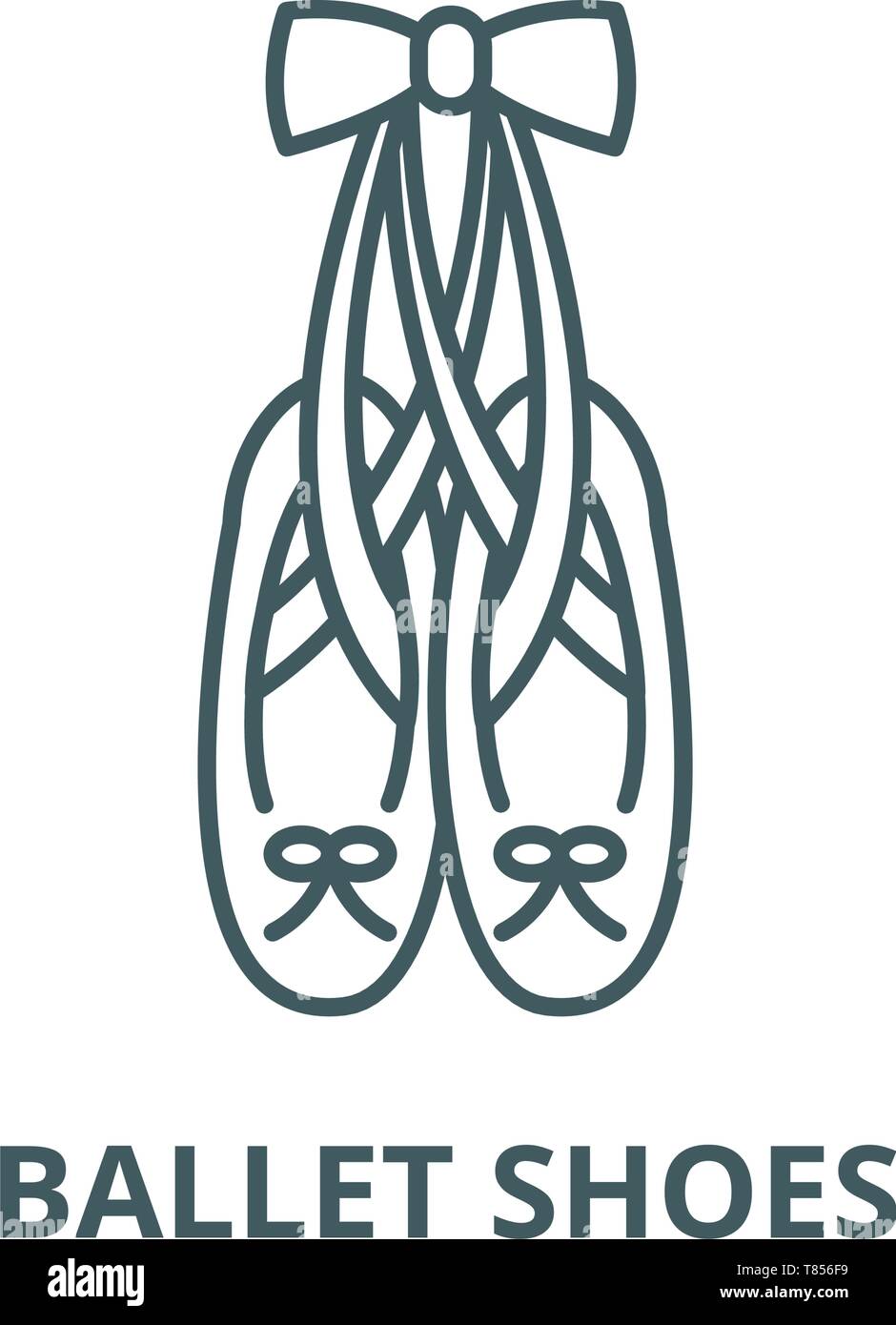 Ballet shoes vector line icon, outline concept, linear sign Stock ...