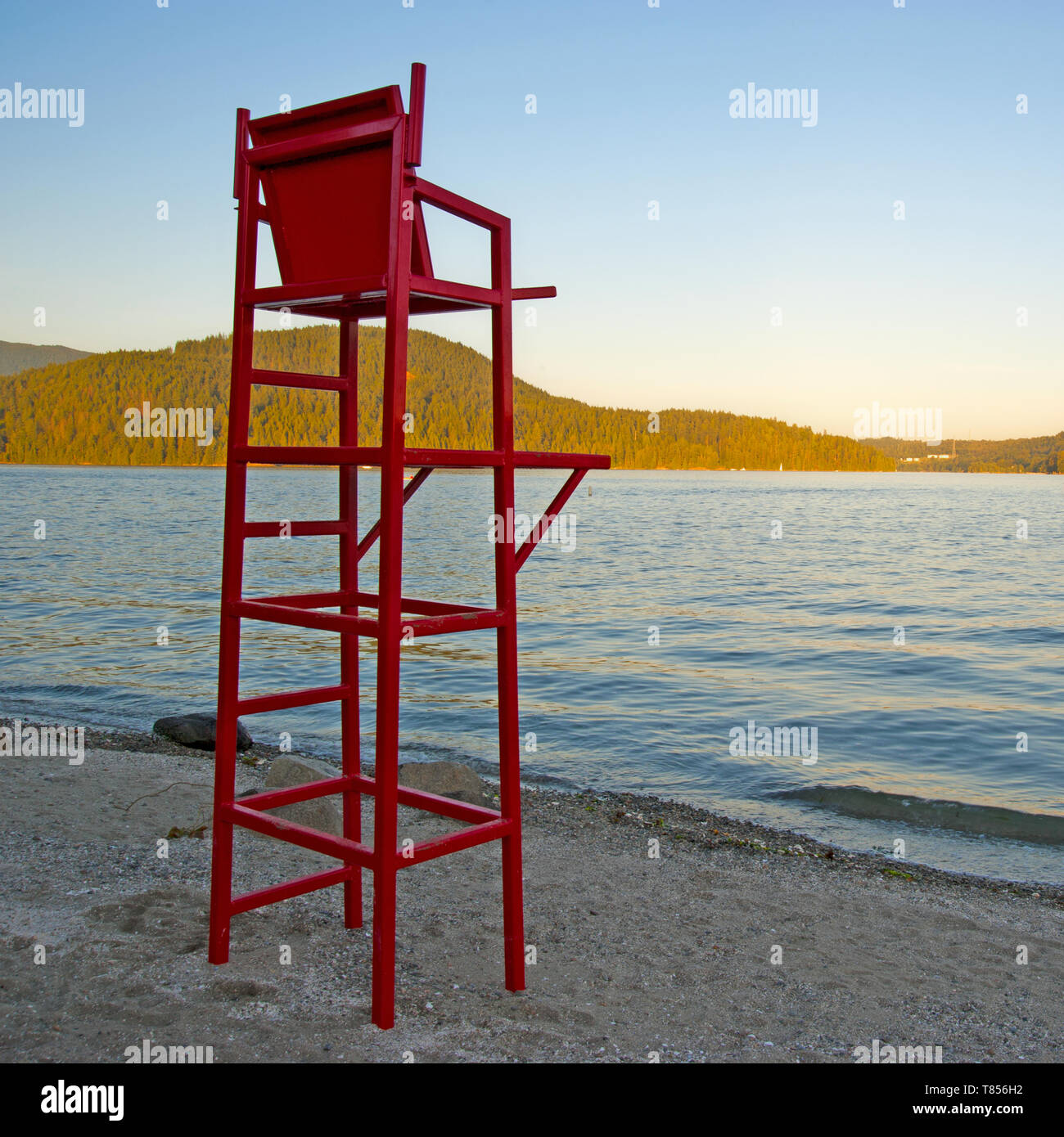 Lifeguard Chair at the Beach Stock Photo - Alamy