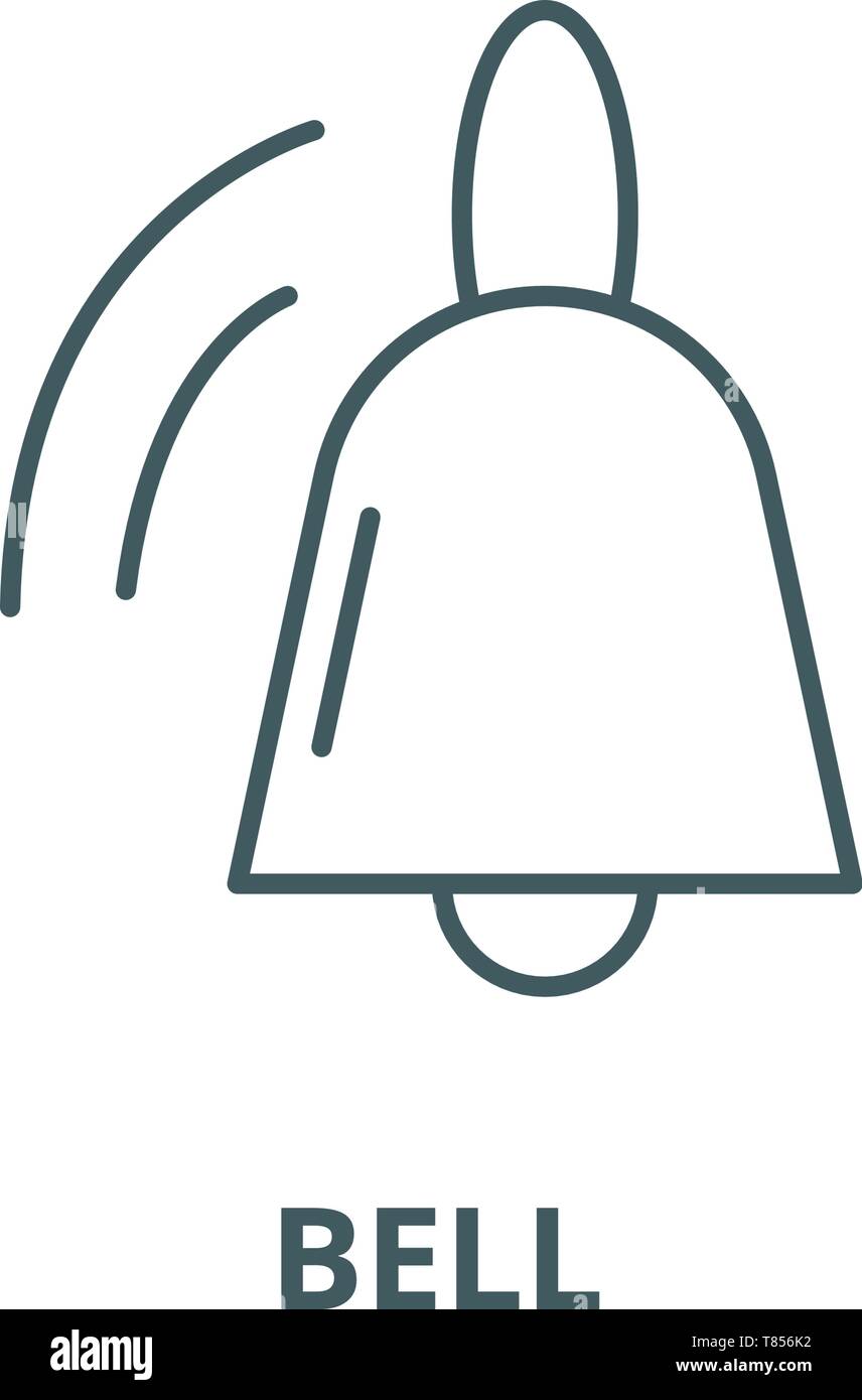 Bell vector line icon, linear concept, outline sign, symbol Stock ...
