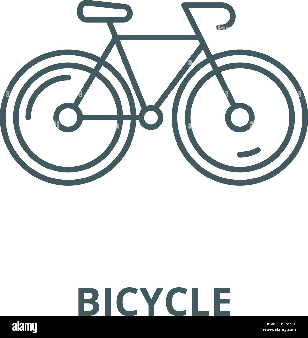 Bicycle vector line icon, linear concept, outline sign, symbol Stock ...