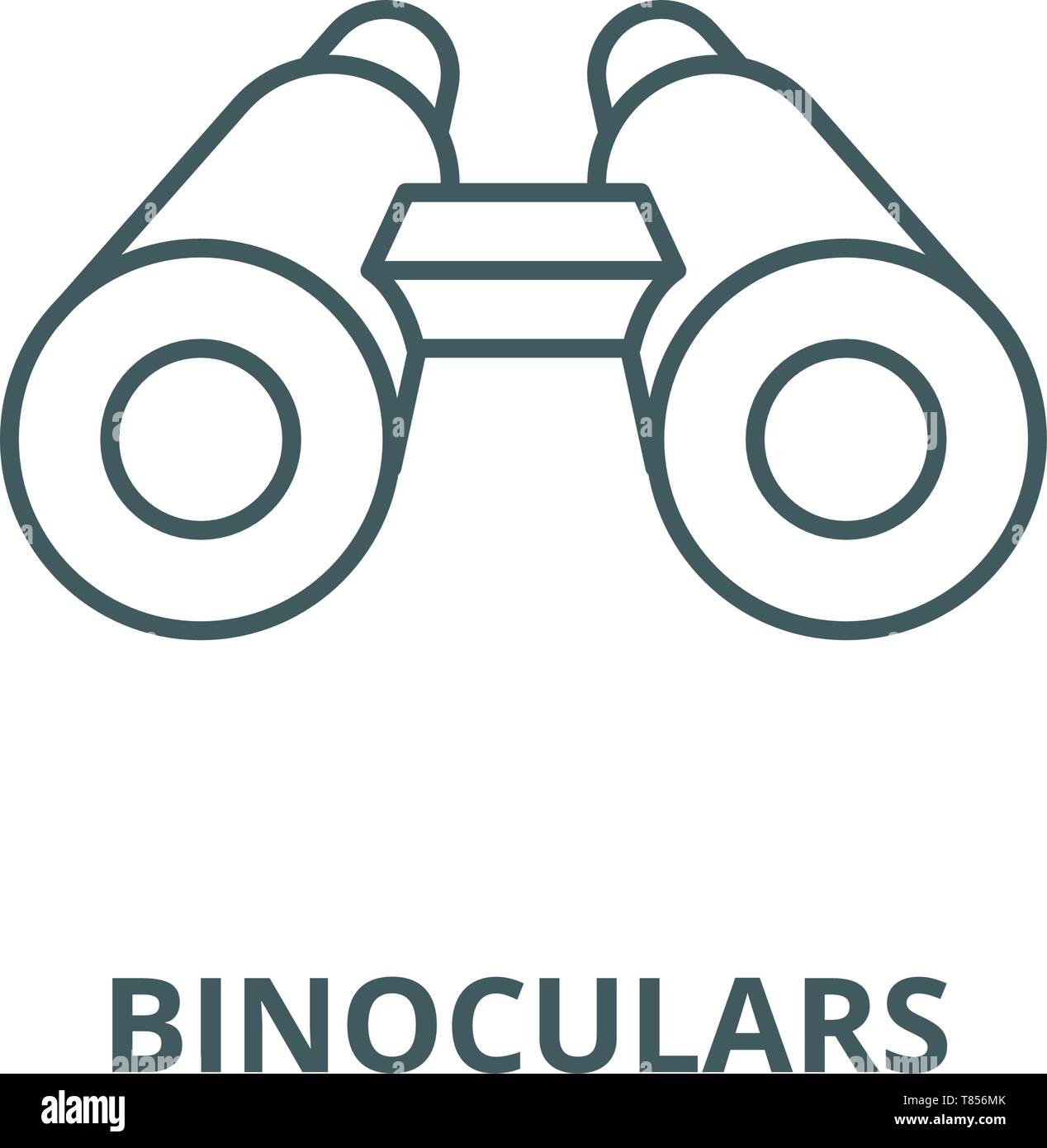 Binoculars vector line icon, linear concept, outline sign, symbol Stock ...