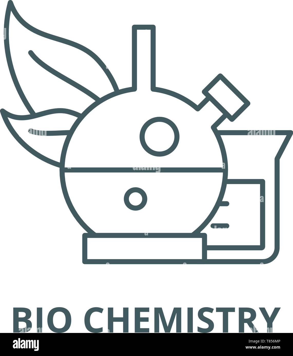 Bio chemistry vector line icon, linear concept, outline sign, symbol ...
