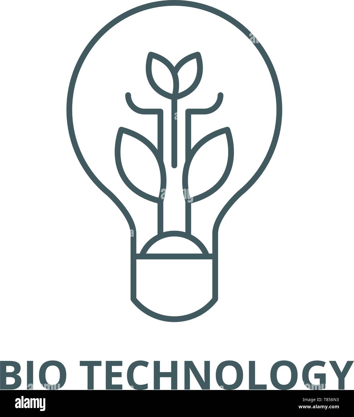 Bio technology vector line icon, linear concept, outline sign, symbol ...