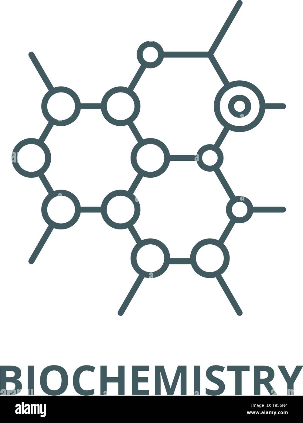 Biochemistry vector line icon, linear concept, outline sign, symbol ...