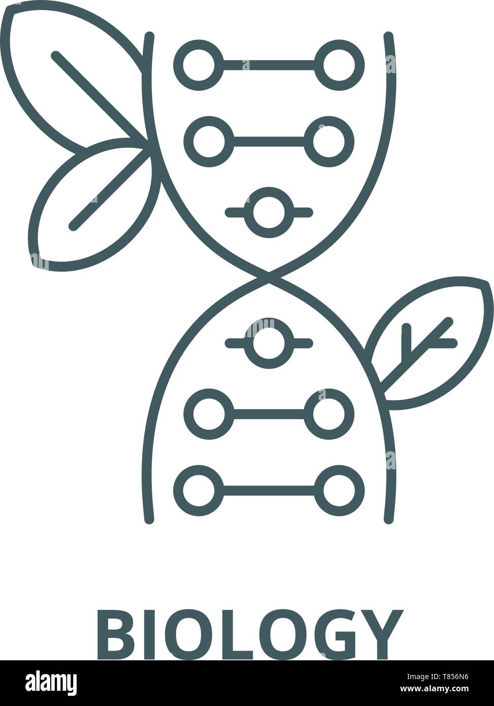 Biology vector line icon, linear concept, outline sign, symbol Stock ...