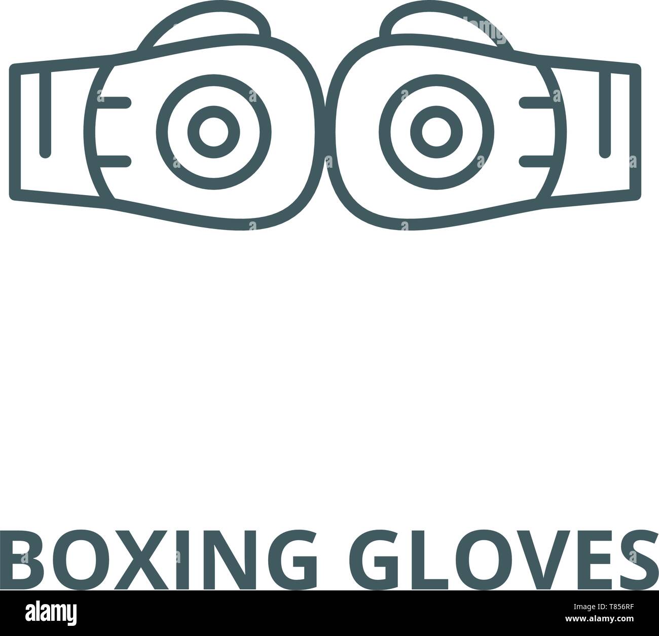 Boxing gloves vector line icon, linear concept, outline sign, symbol ...