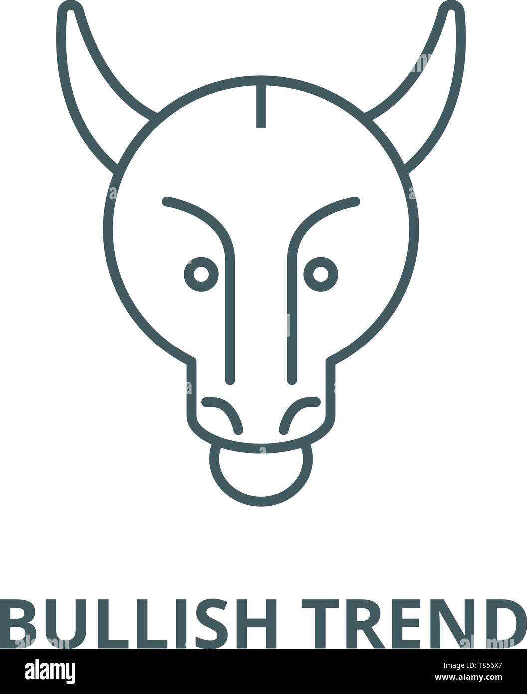 Bullish trend vector line icon, linear concept, outline sign, symbol ...