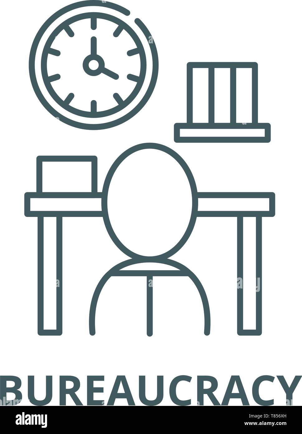 Bureaucracy vector line icon, linear concept, outline sign, symbol ...