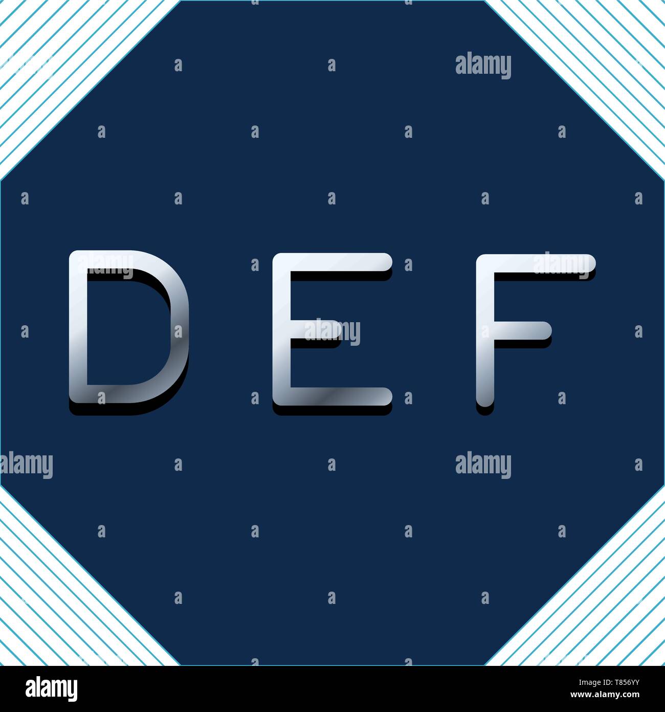 DEF metallic font Stock Vector Image & Art - Alamy