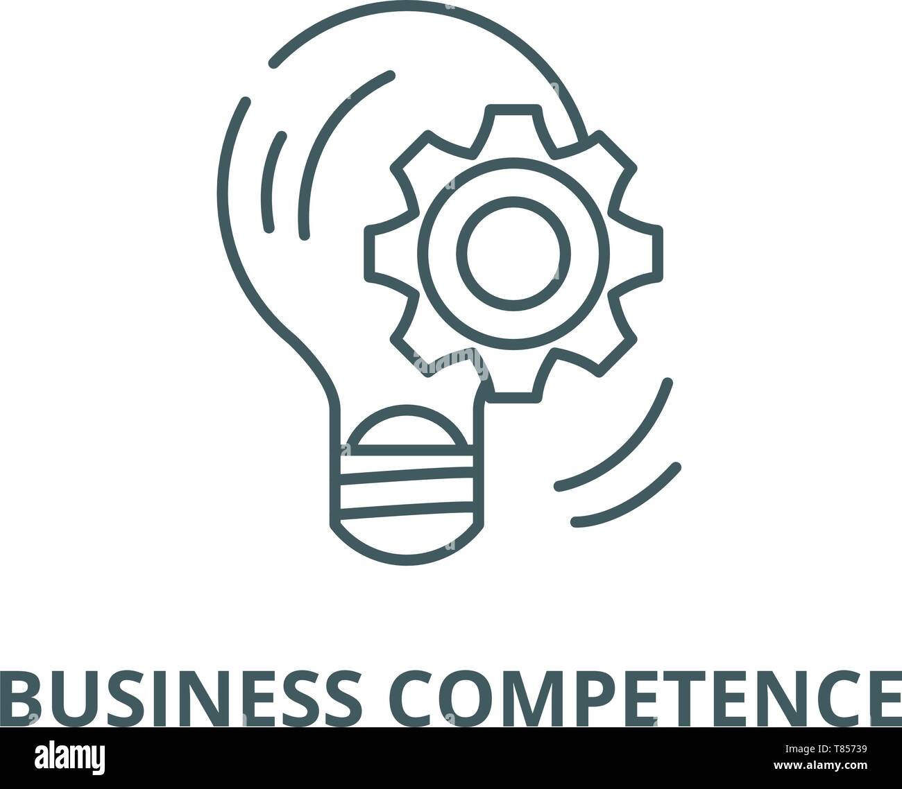 Business competence vector line icon, linear concept, outline sign ...