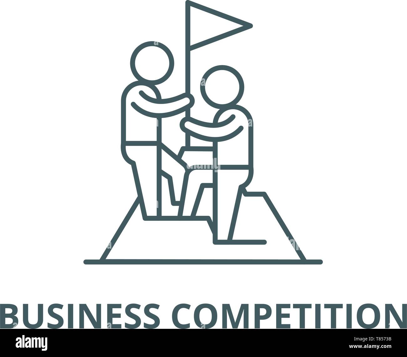 Business competition vector line icon, linear concept, outline sign ...