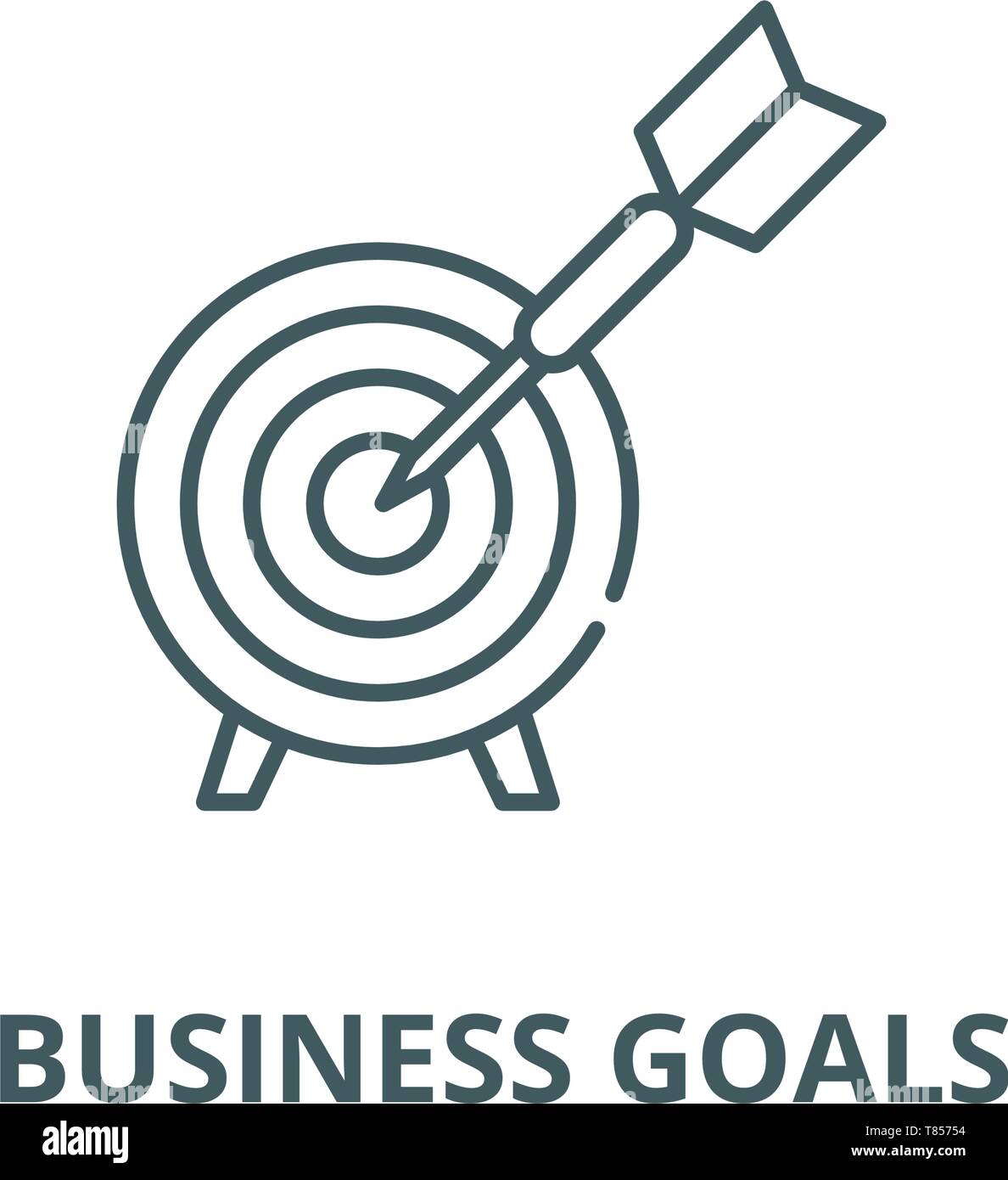Business goals vector line icon, linear concept, outline sign, symbol ...