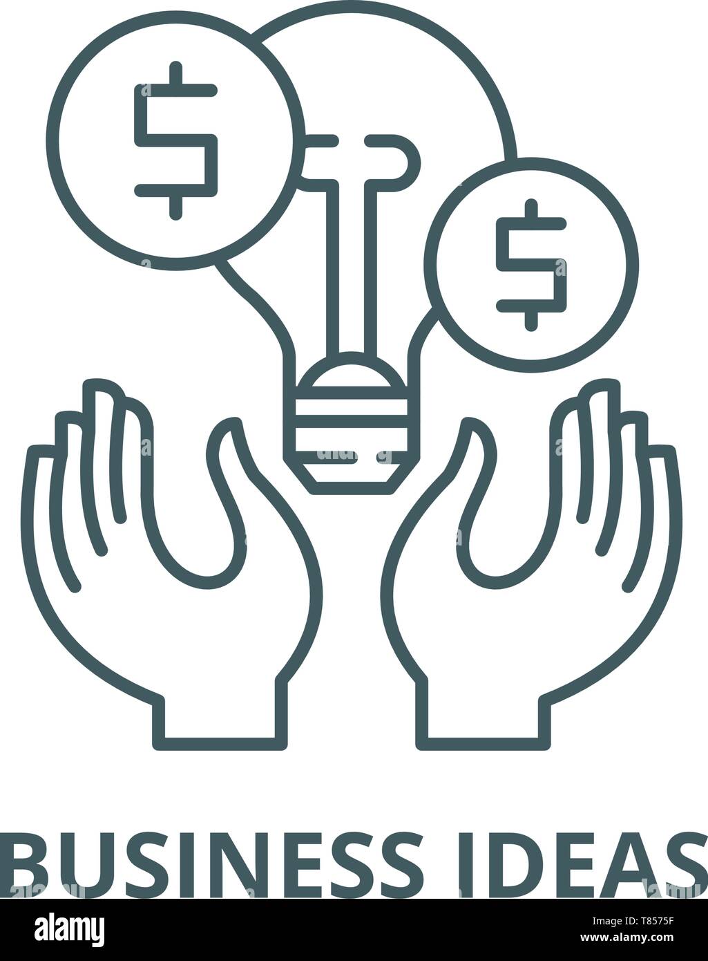 Business ideas vector line icon, linear concept, outline sign, symbol ...