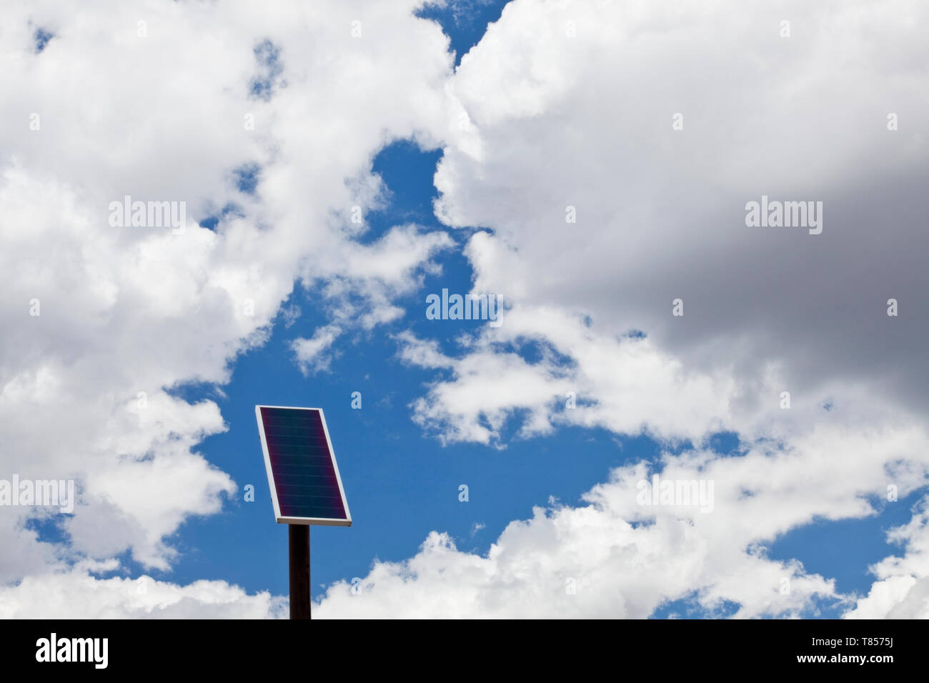Solar Panel Under a Cloudy Sky Stock Photo - Alamy