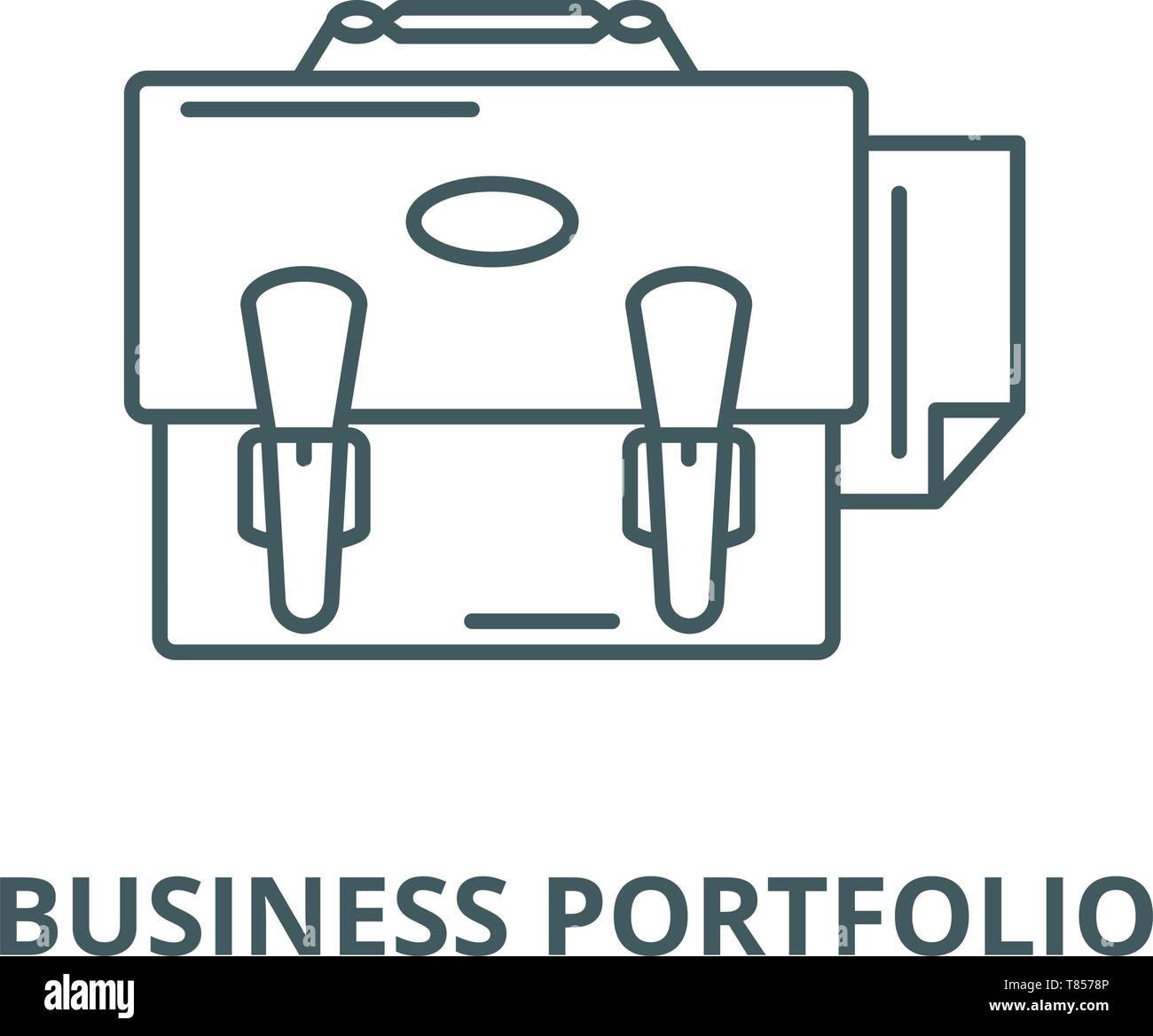 Business portfolio vector line icon, linear concept, outline sign ...