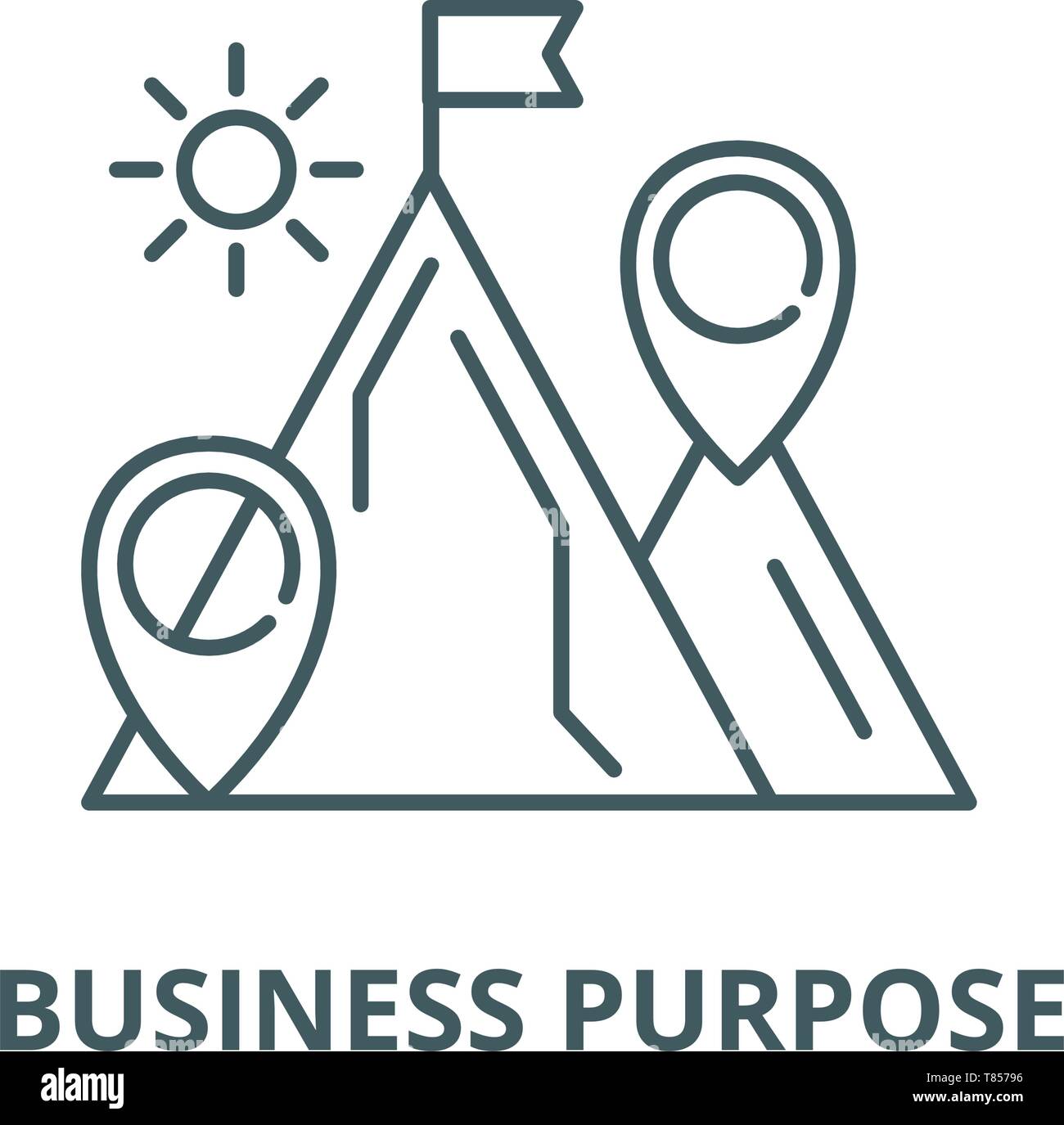 Business purpose vector line icon, linear concept, outline sign, symbol ...
