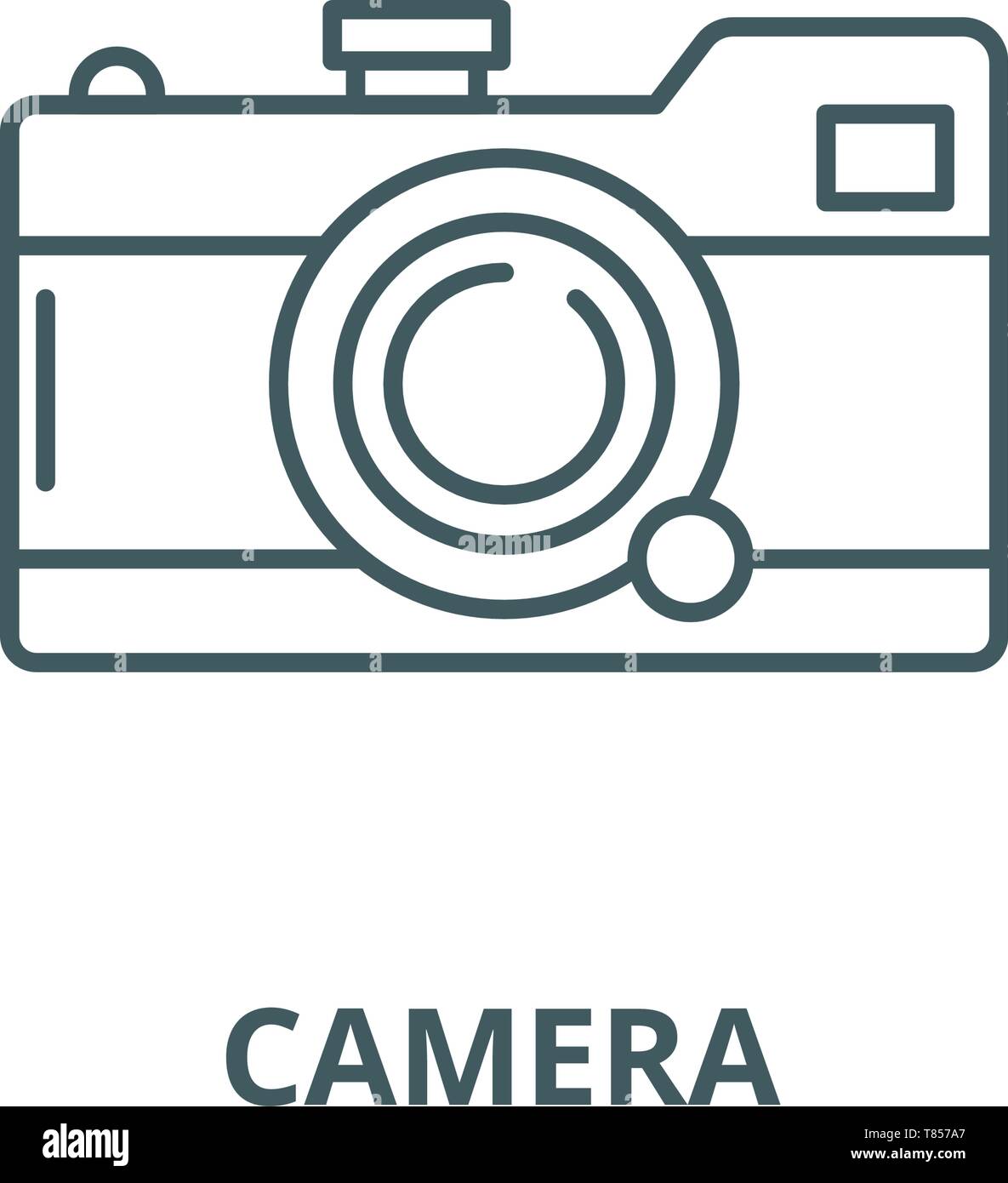 Camera vector line icon, linear concept, outline sign, symbol Stock ...