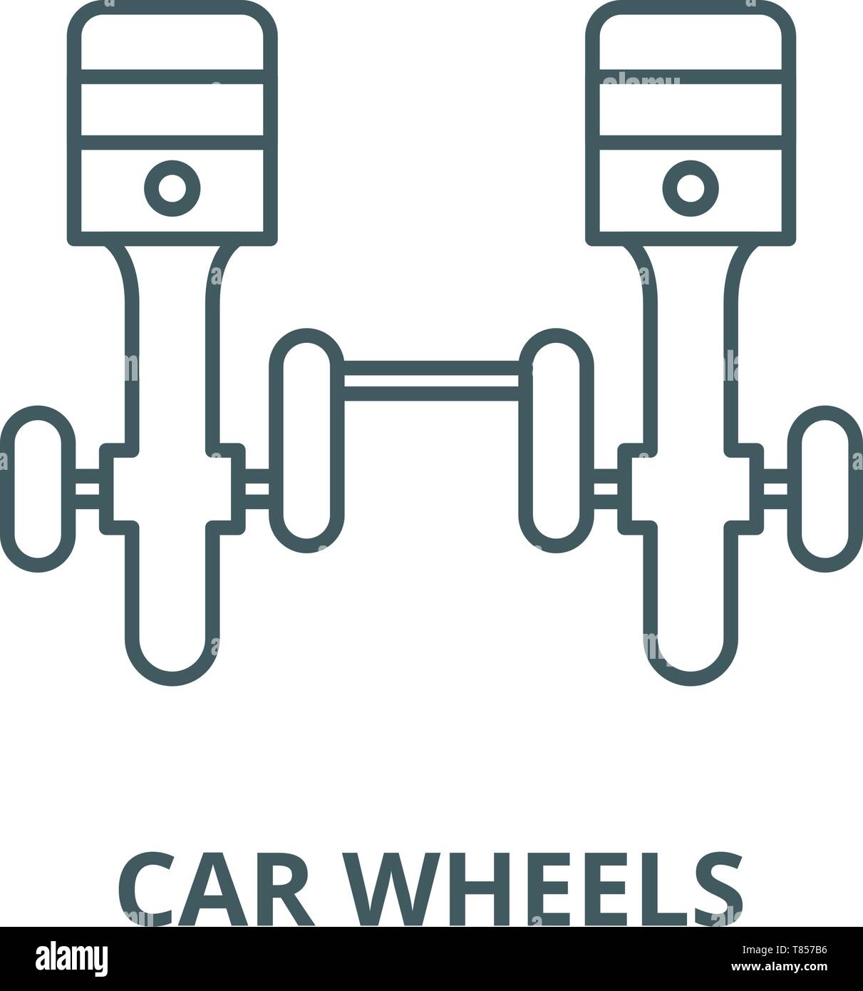 Car wheels vector line icon, linear concept, outline sign, symbol Stock ...