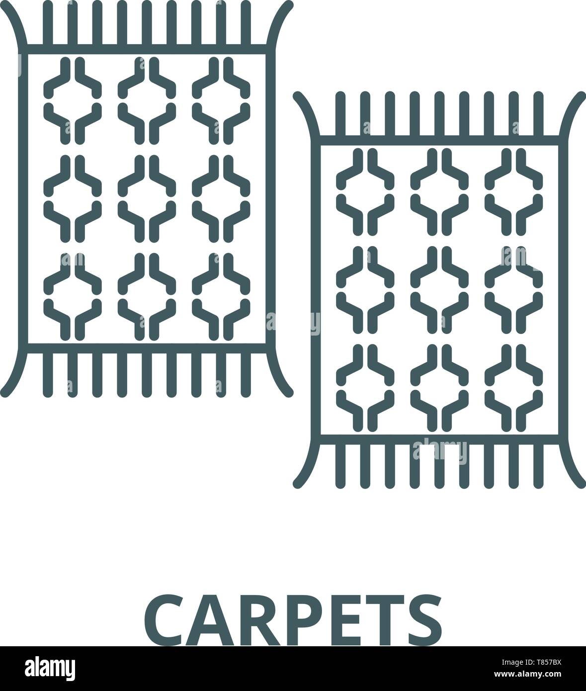 Carpets vector line icon, linear concept, outline sign, symbol Stock ...