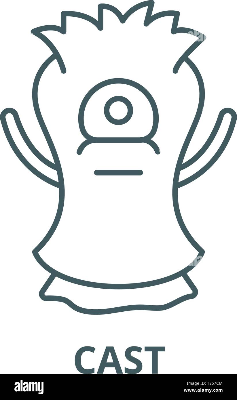 Cast vector line icon, linear concept, outline sign, symbol Stock ...