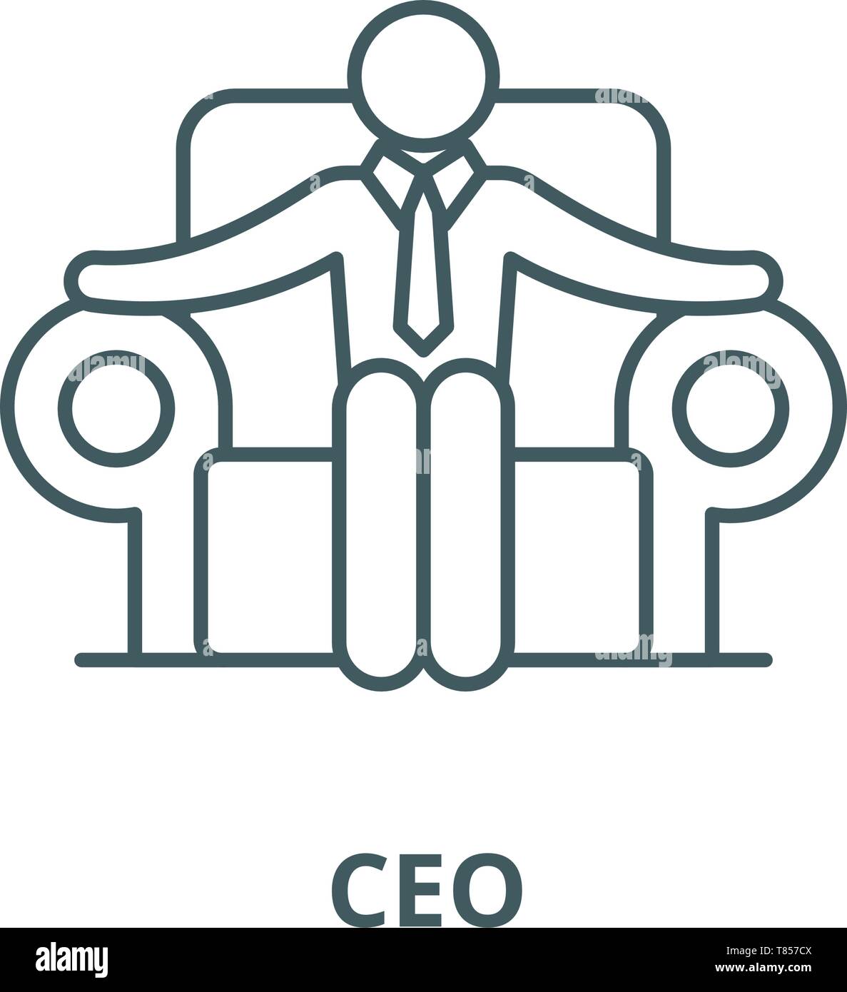 Ceo vector line icon, linear concept, outline sign, symbol Stock Vector ...