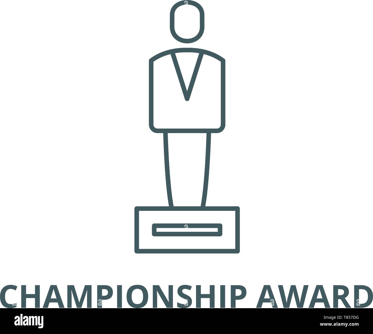 Championship award vector line icon, linear concept, outline sign ...