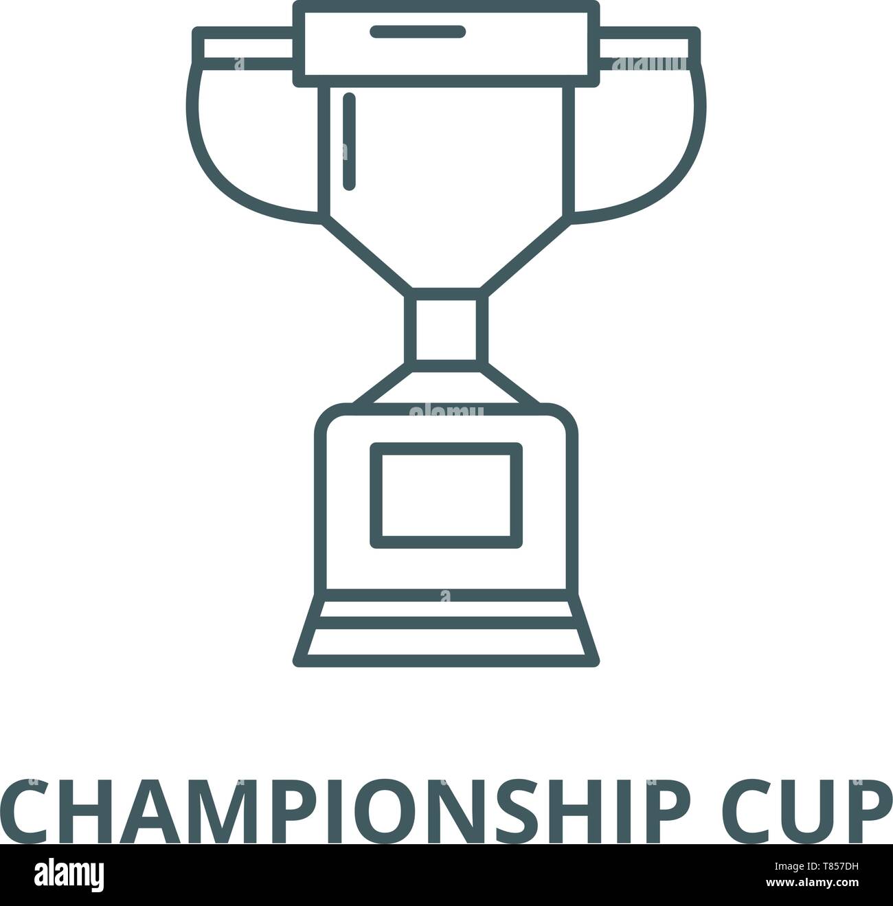 Championship cup vector line icon, linear concept, outline sign, symbol ...