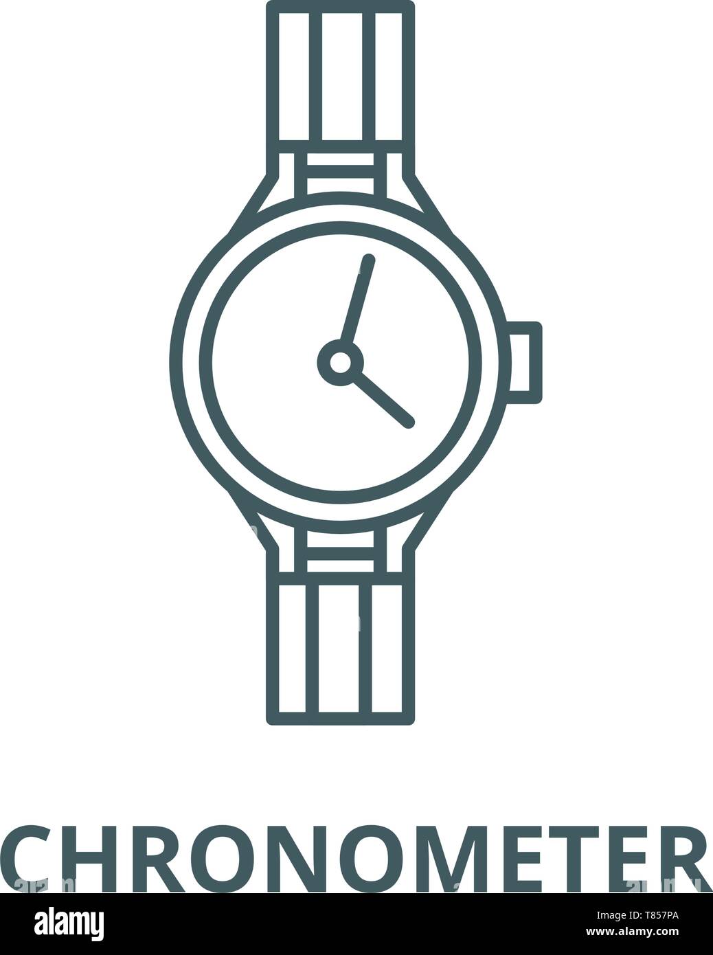 Chronometer Vector Line Icon Linear Concept Outline Sign Symbol Stock Vector Image And Art Alamy