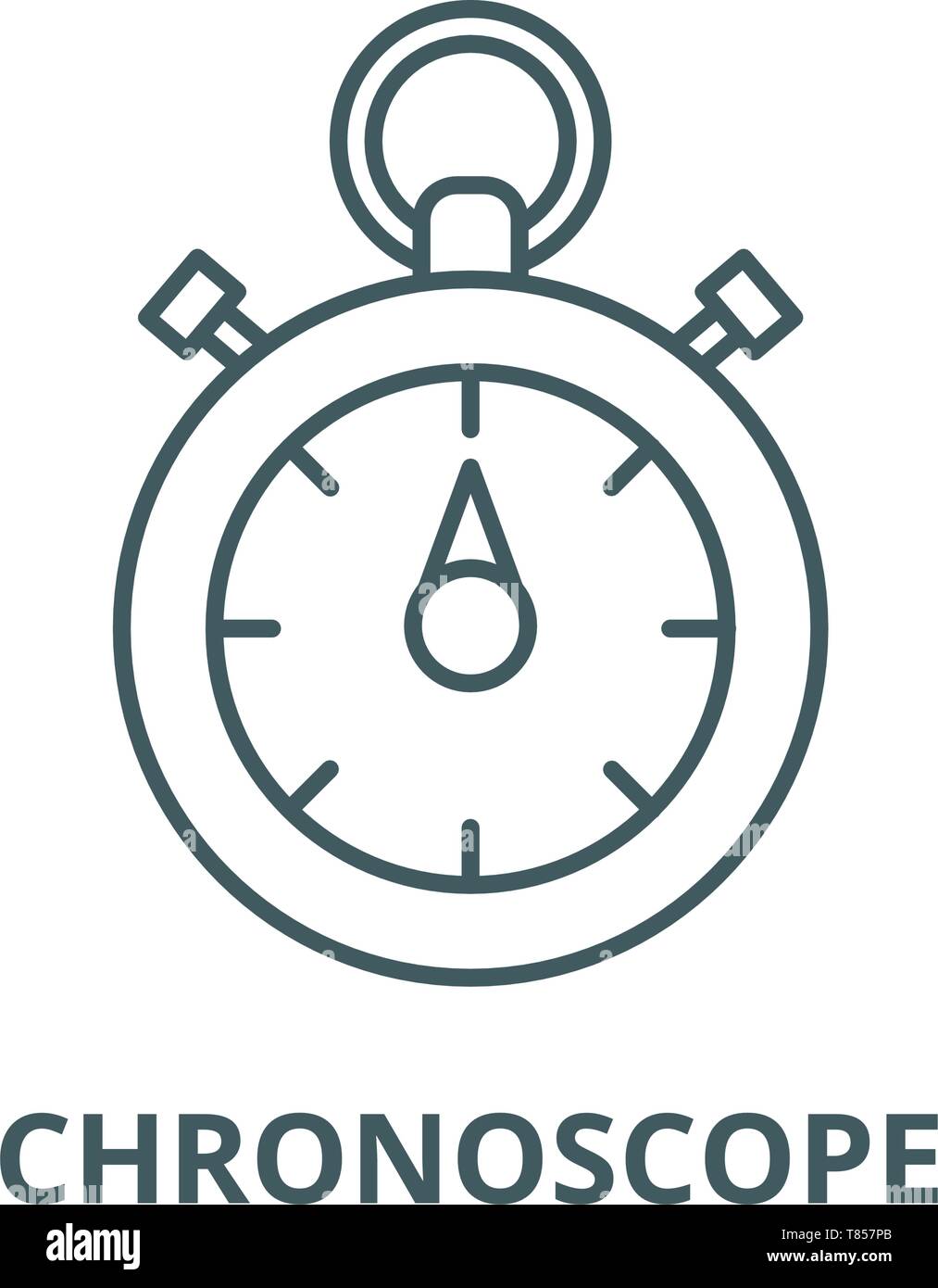 Chronoscope vector line icon, linear concept, outline sign, symbol ...