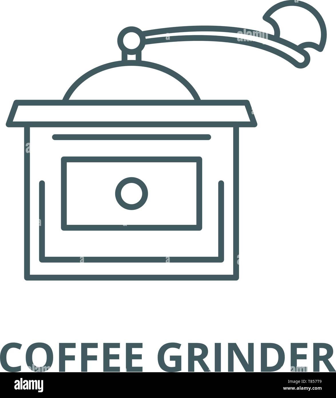 Coffee grinder vector line icon, linear concept, outline sign, symbol ...