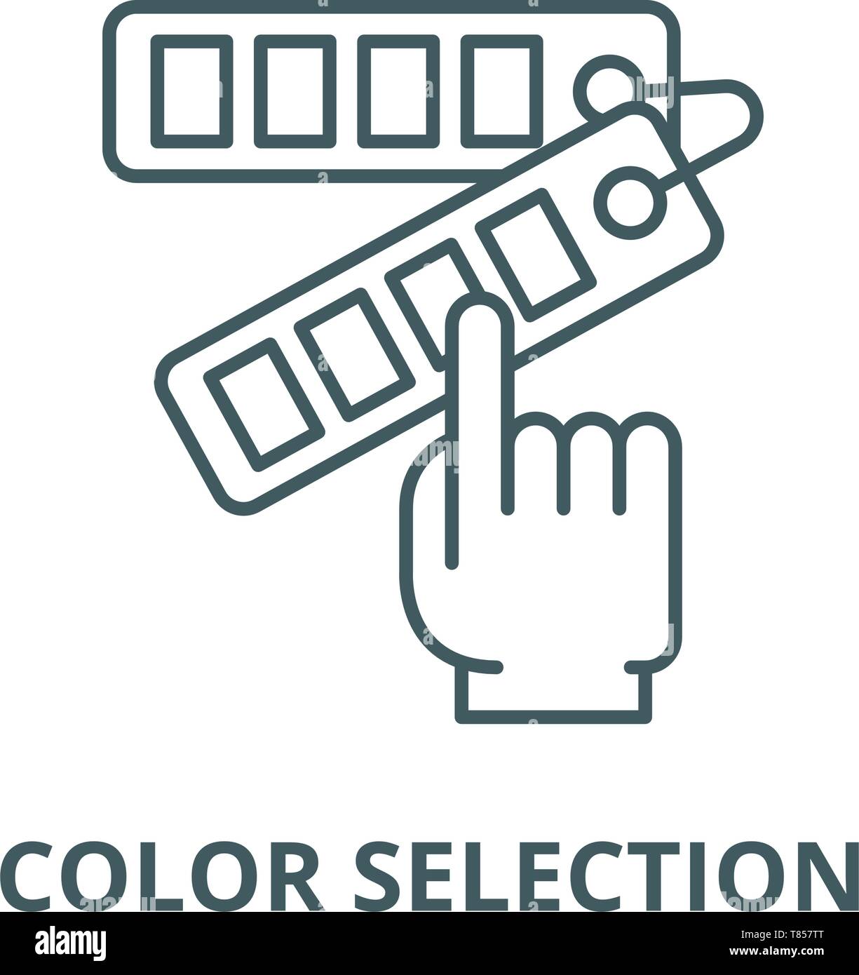 Color selection vector line icon, linear concept, outline sign, symbol ...