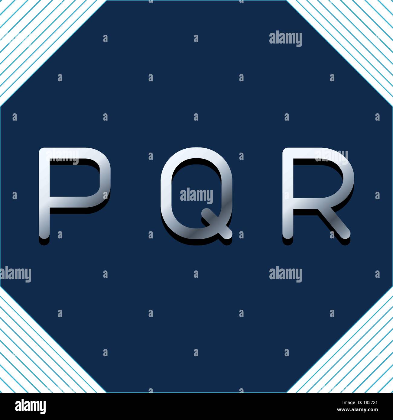 PQR metallic font Stock Vector Image & Art - Alamy