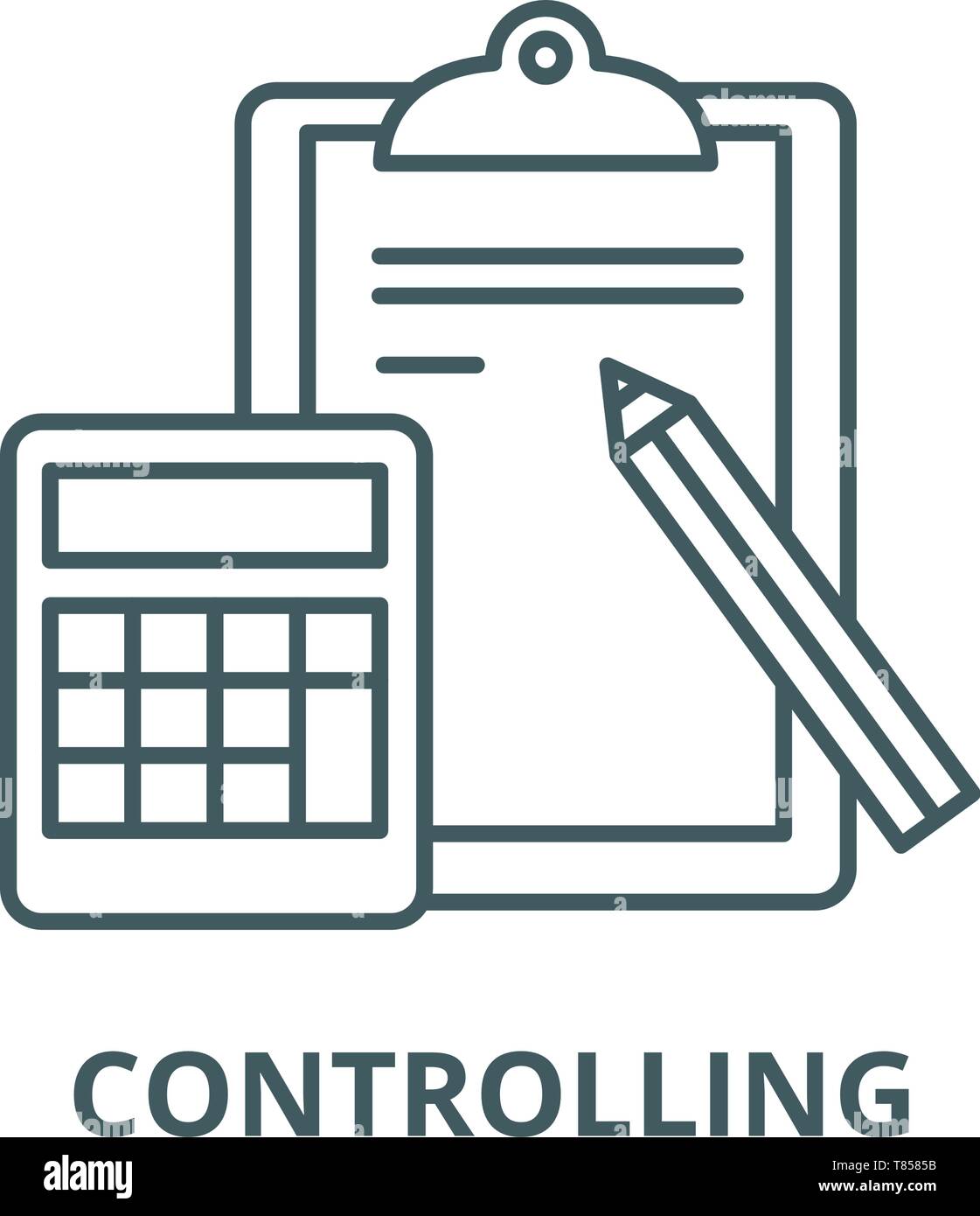 Controlling vector line icon, linear concept, outline sign, symbol ...