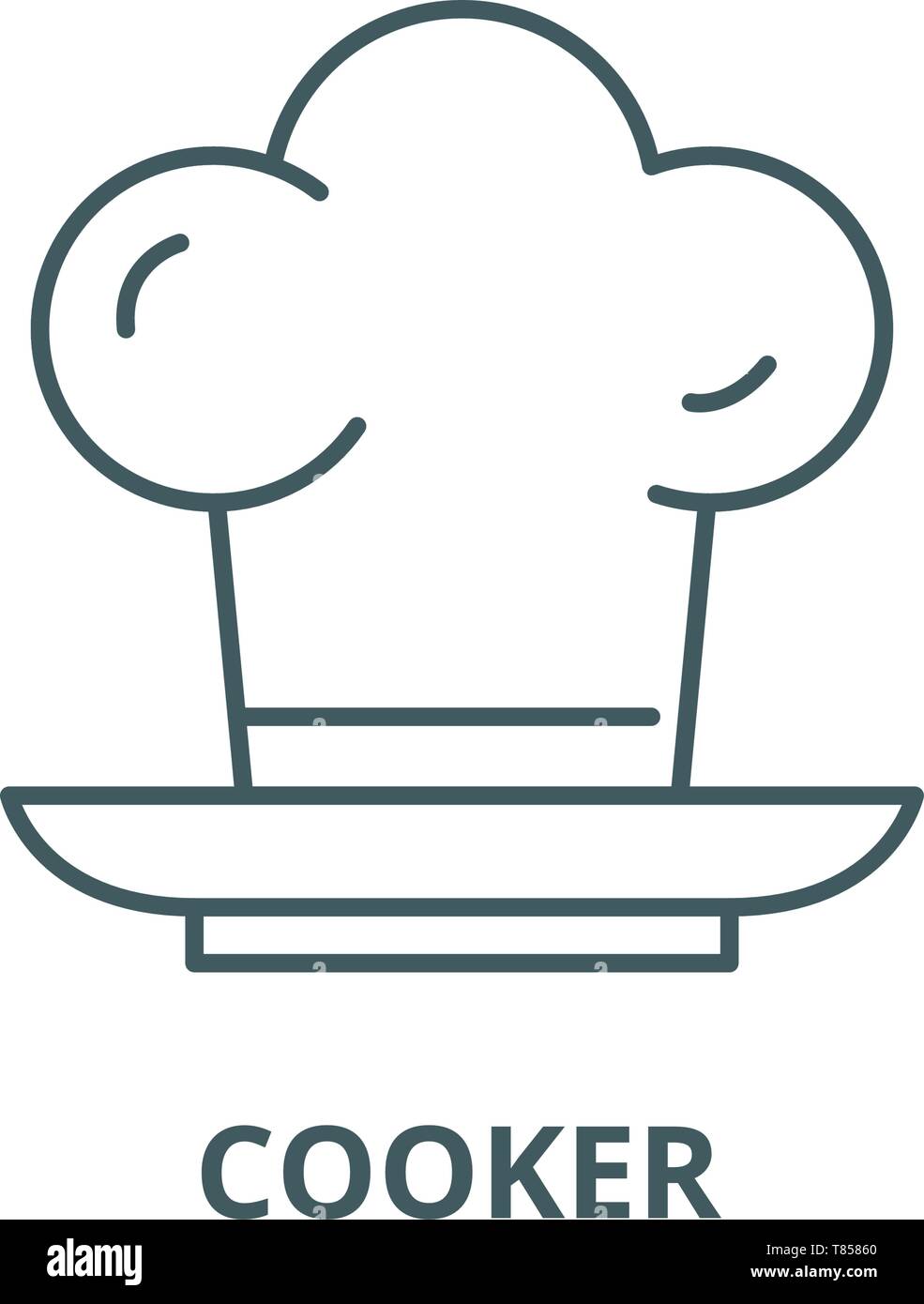 Cooker vector line icon, linear concept, outline sign, symbol Stock ...