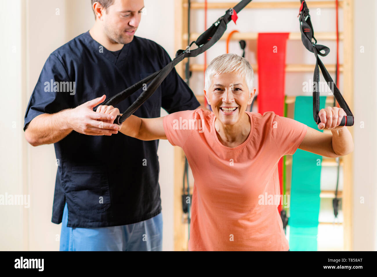 Senior woman personal trainer hi-res stock photography and images - Alamy