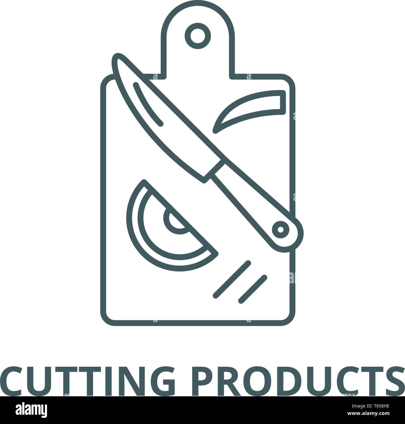 Cutting products vector line icon, linear concept, outline sign, symbol ...