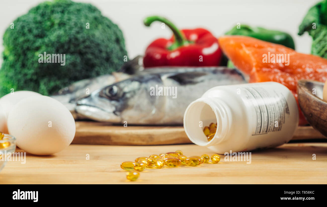 Sources of vitamin D Stock Photo - Alamy