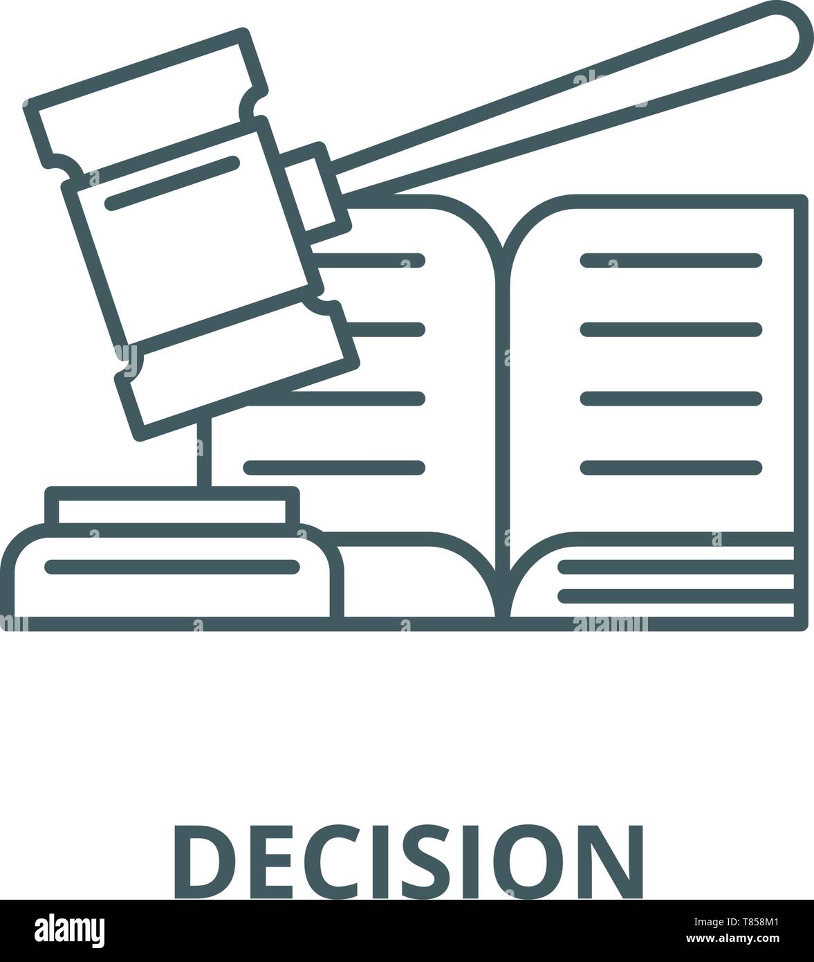 Decision vector line icon, linear concept, outline sign, symbol Stock ...