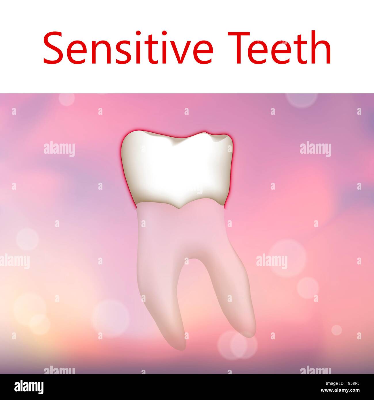 Sensitive tooth, illustration Stock Photo - Alamy